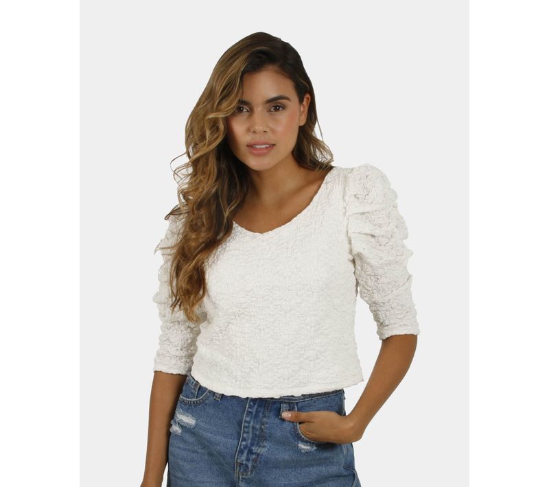 Blusa beige para mujer - oxfordjeans