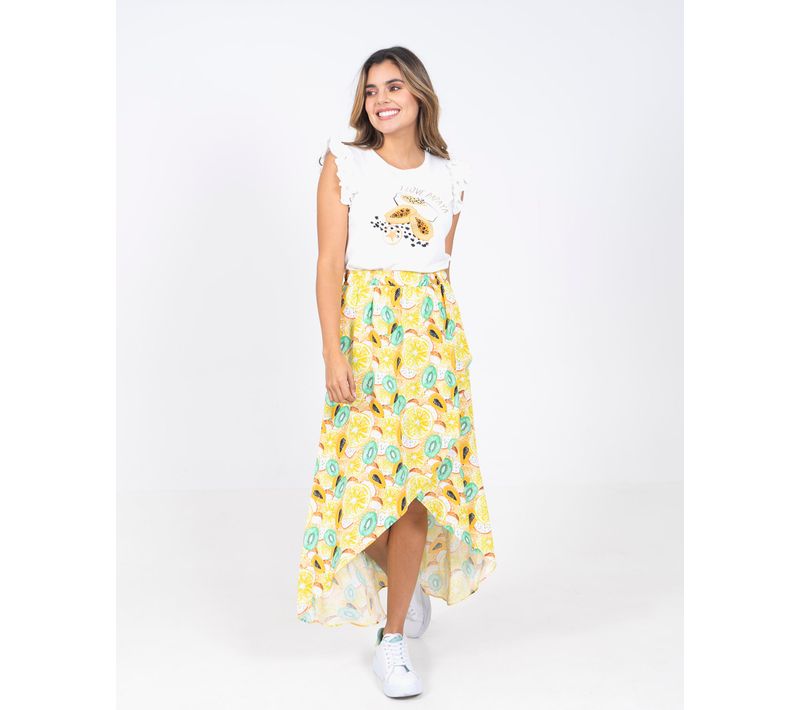 Falda estampada para mujer - oxfordjeans