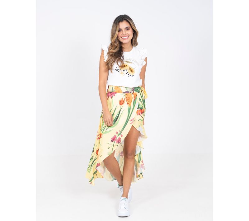 Falda estampada para mujer - oxfordjeans