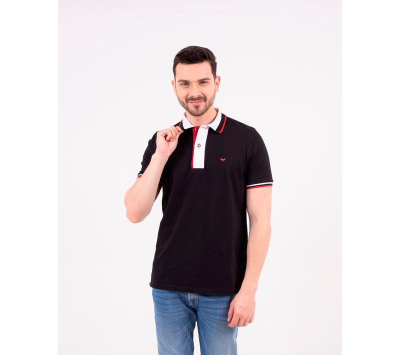 Polo negra para hombre - oxfordjeans