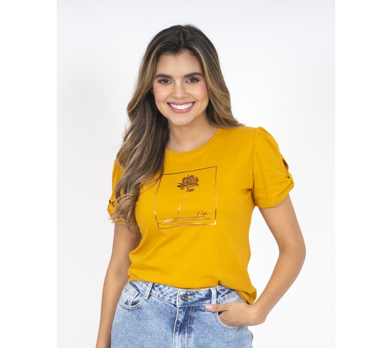Camiseta mostaza para mujer - oxfordjeans