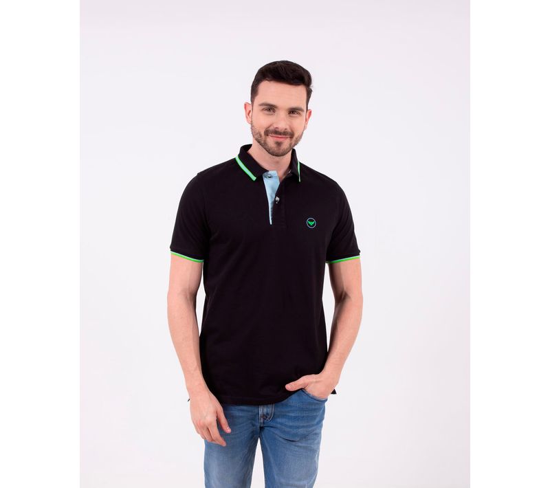 Polo negra para hombre - oxfordjeans