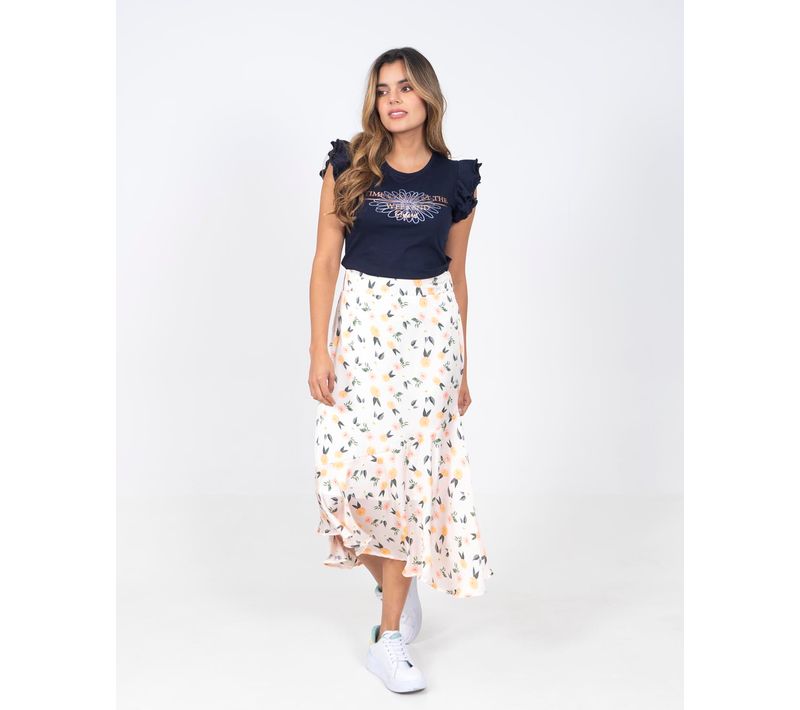 Falda estampada para mujer - oxfordjeans