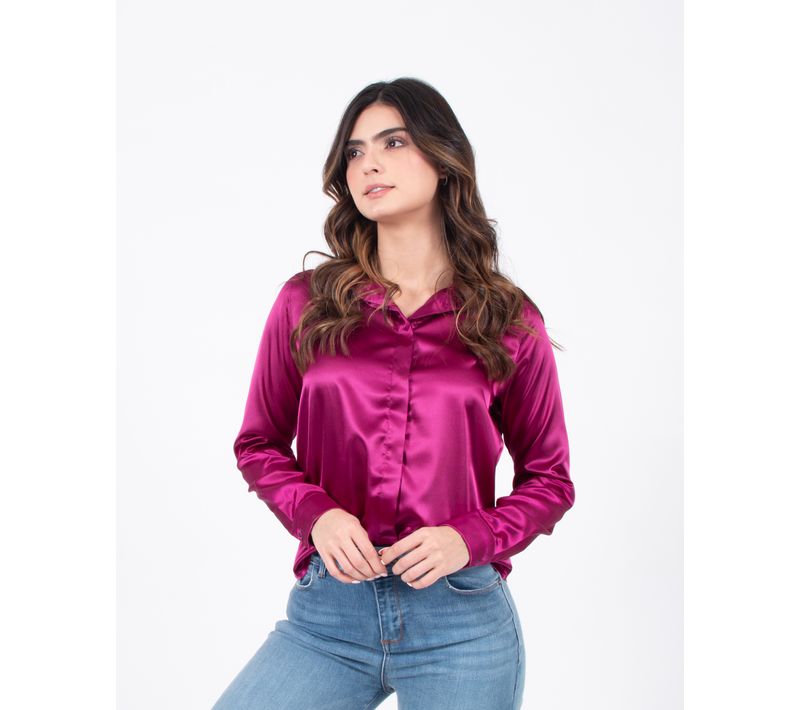 Camisa magenta para mujer - oxfordjeans